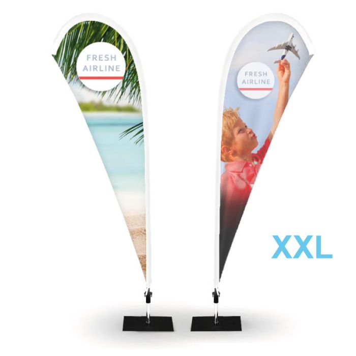 Beachflag Tropfenform Xxl Beidseitig Bedrucken Als Drop Flag 520 Cm